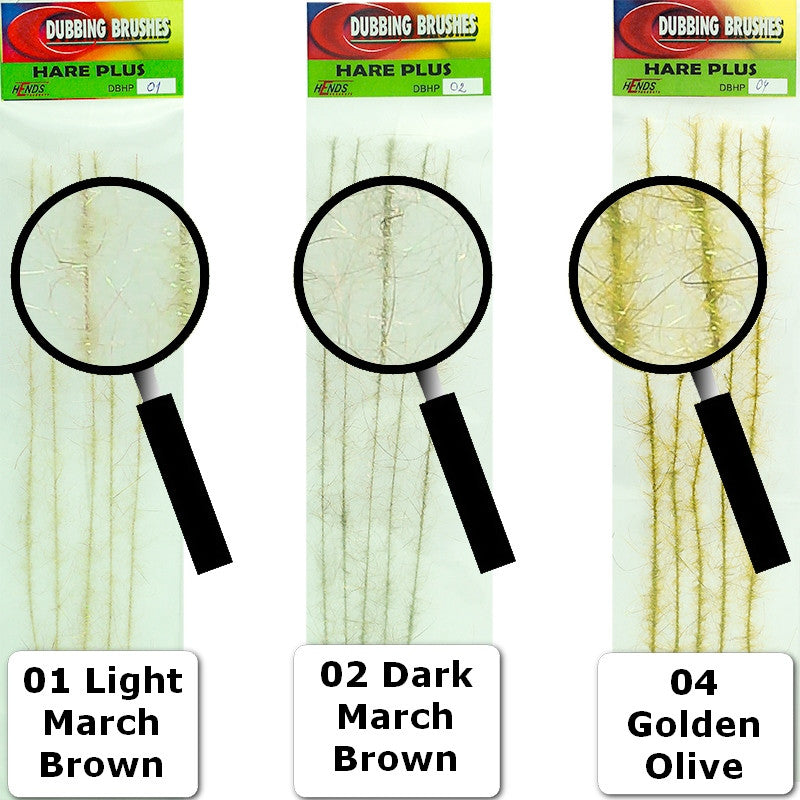 Hends Dubbing Brushes Hare Plus | Tungsten Beads Plus