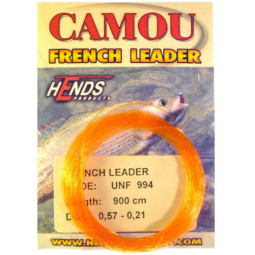Hends Fluorescent French Nymph Leaders 9m | Tungsten Beads Plus
