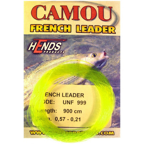 Hends Fluorescent French Nymph Leaders 9m | Tungsten Beads Plus